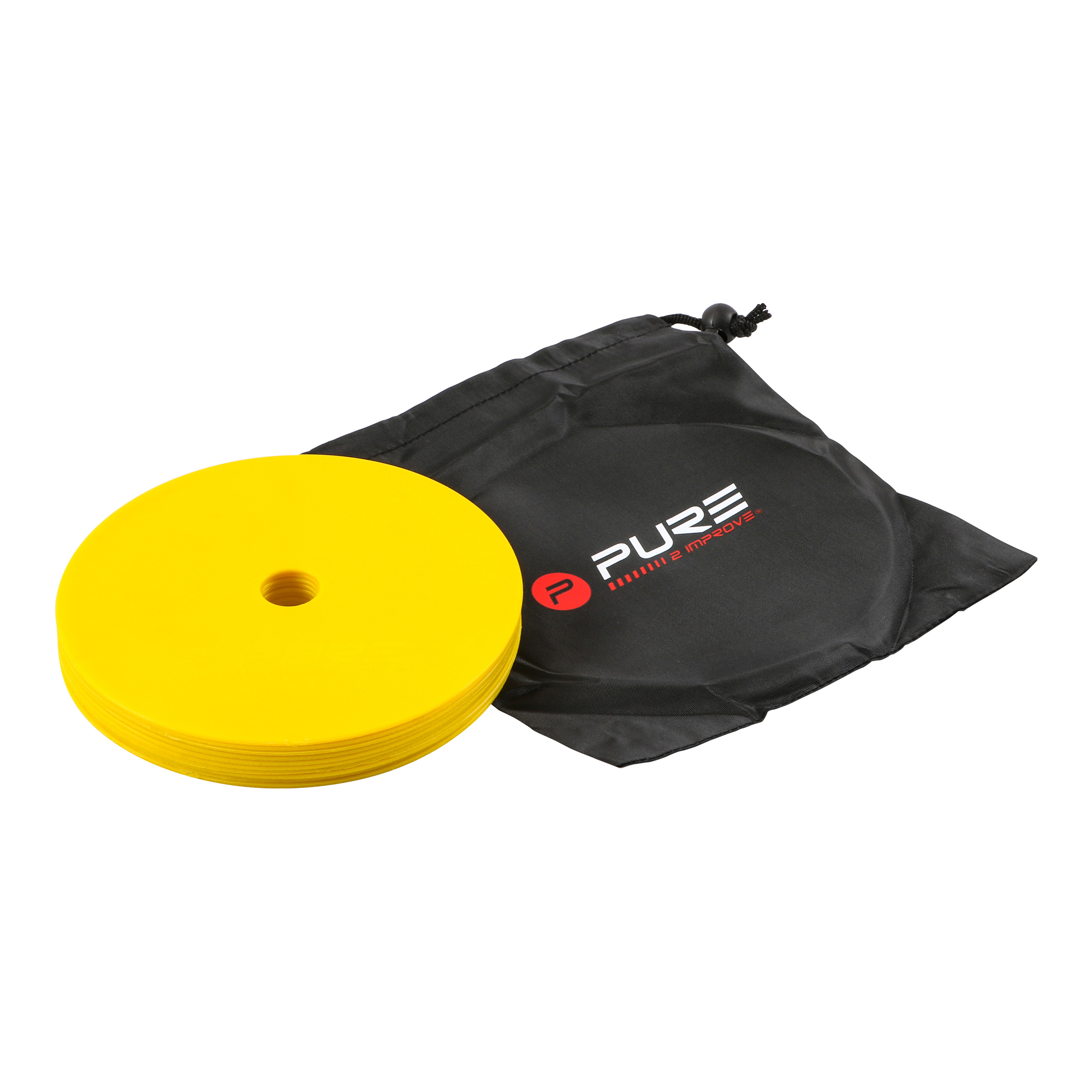 Pure 2improve | Training Markers Ø15.5 CM 10 pcs Yellow