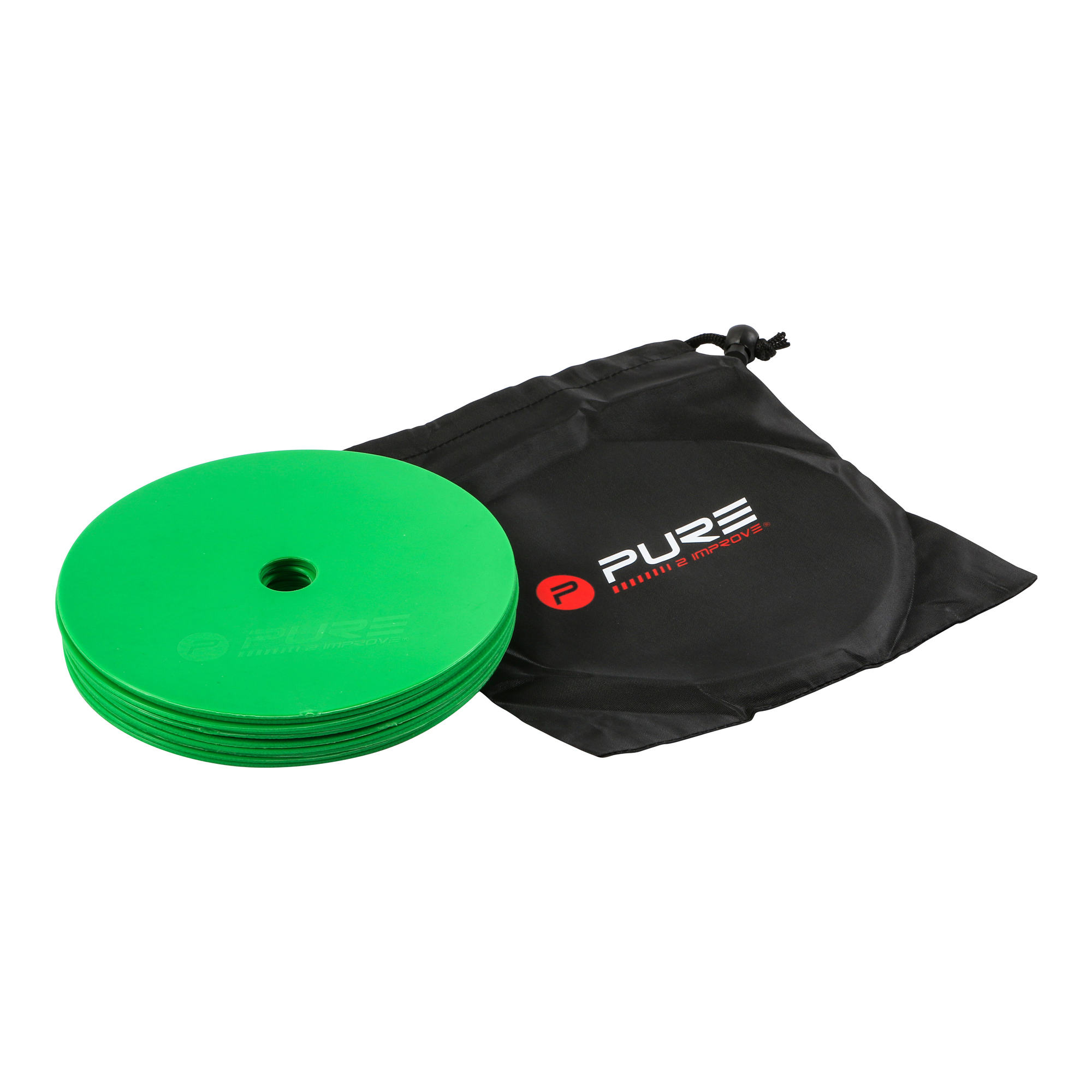 Pure 2improve | Training Markers Ø15.5 CM 10 pcs Green